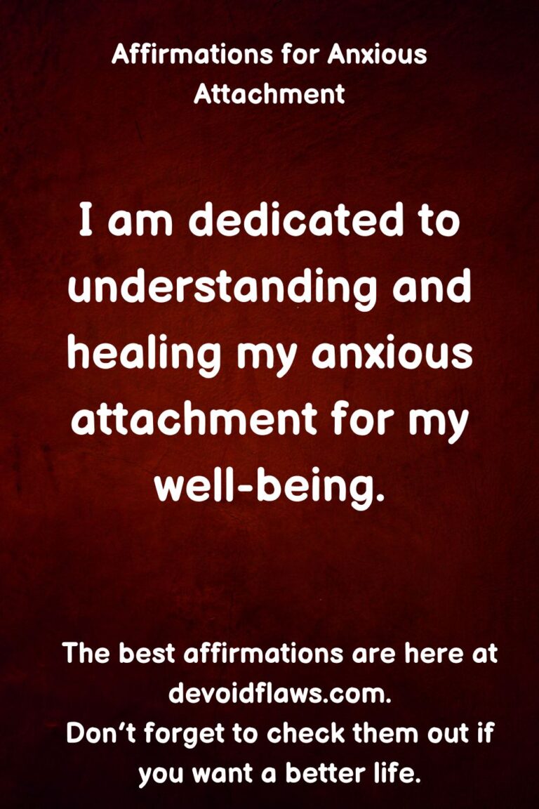 60 Affirmations for Anxious Attachment