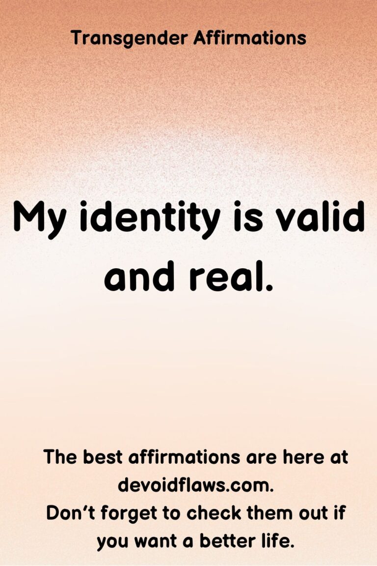 120 Powerful Transgender Affirmations to Repeat Daily