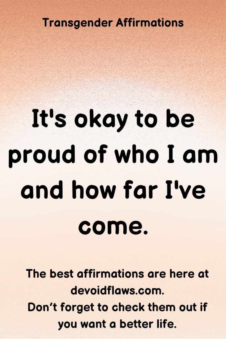 120 Powerful Transgender Affirmations to Repeat Daily