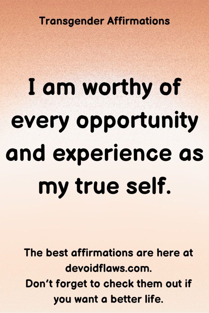120 Powerful Transgender Affirmations to Repeat Daily