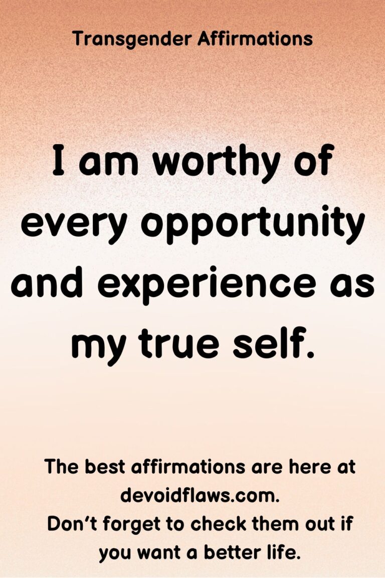 120 Powerful Transgender Affirmations to Repeat Daily