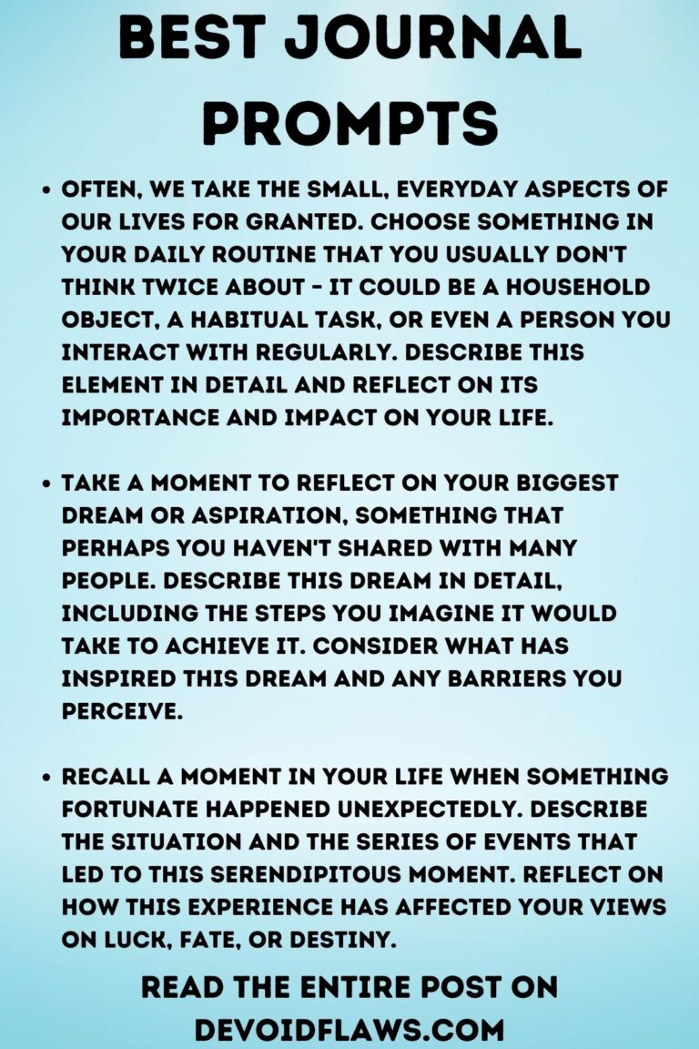 64 Best Journal Prompts