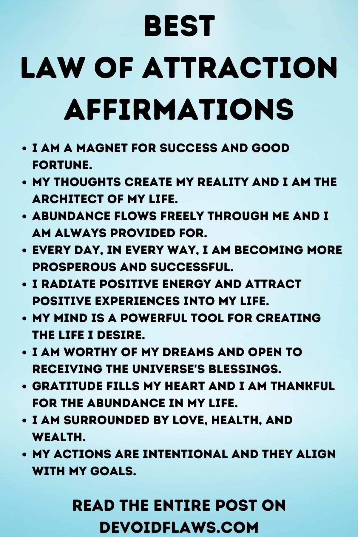 100 Powerful Law of Attraction Affirmations